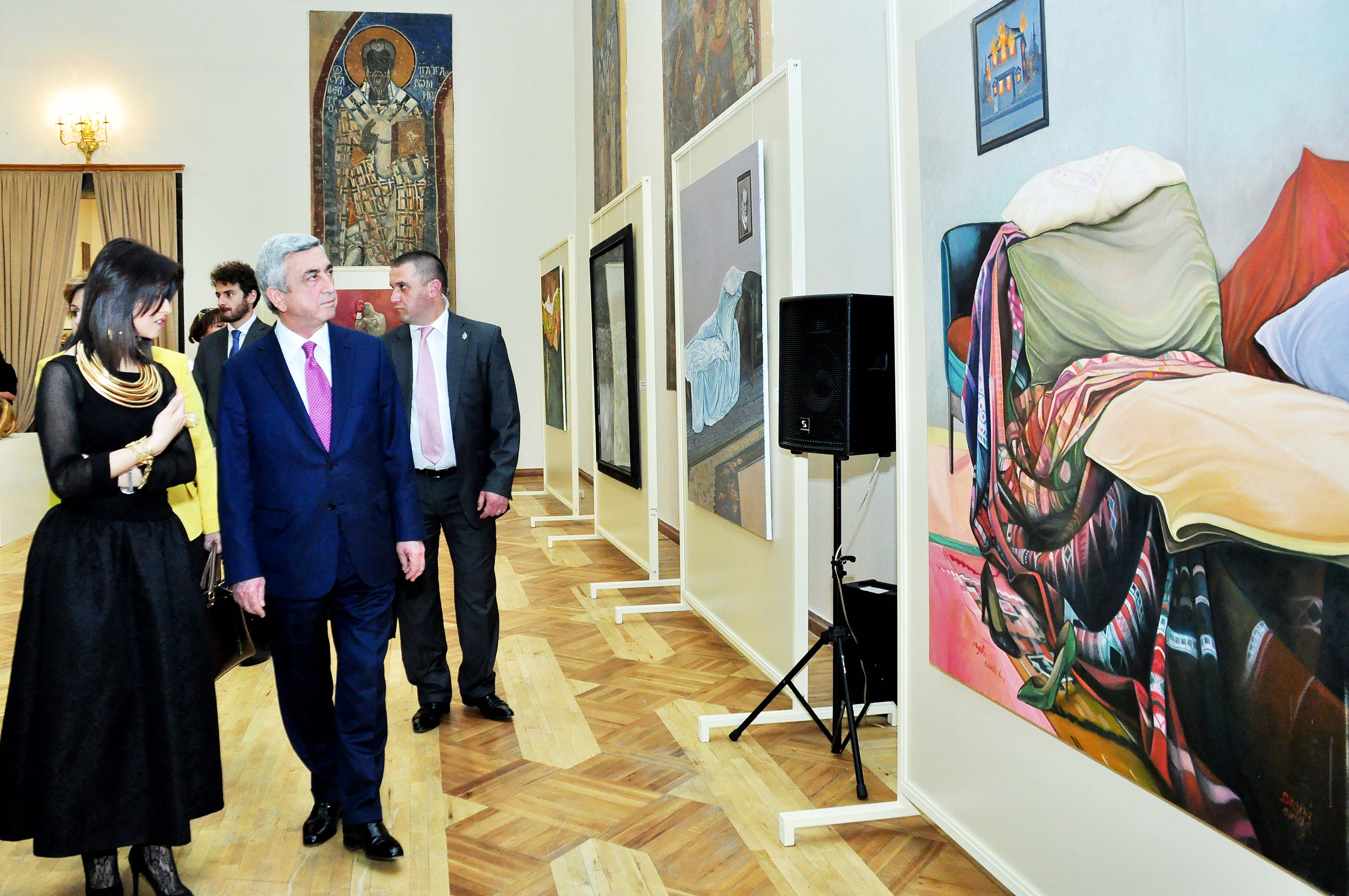 President watched retrospective exposition of well-known Italian artist ...