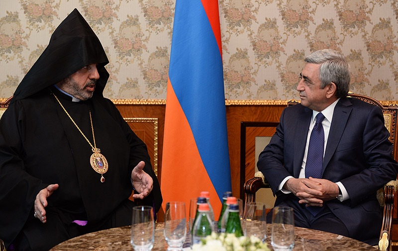 President receives Armenian Patriarch of Jerusalem His Beatitude ...