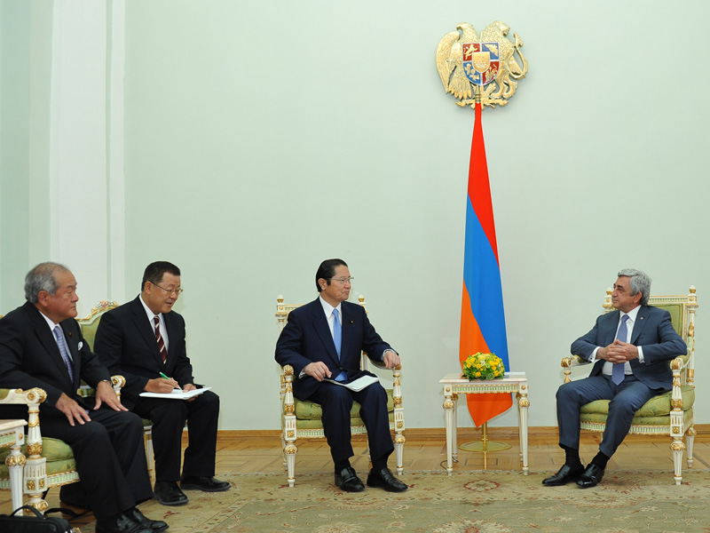 President Serzh Sargsyan received the President of the Japan-Armenia ...