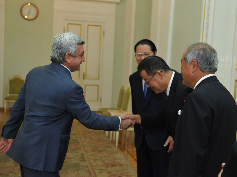 President Serzh Sargsyan received the President of the Japan-Armenia ...