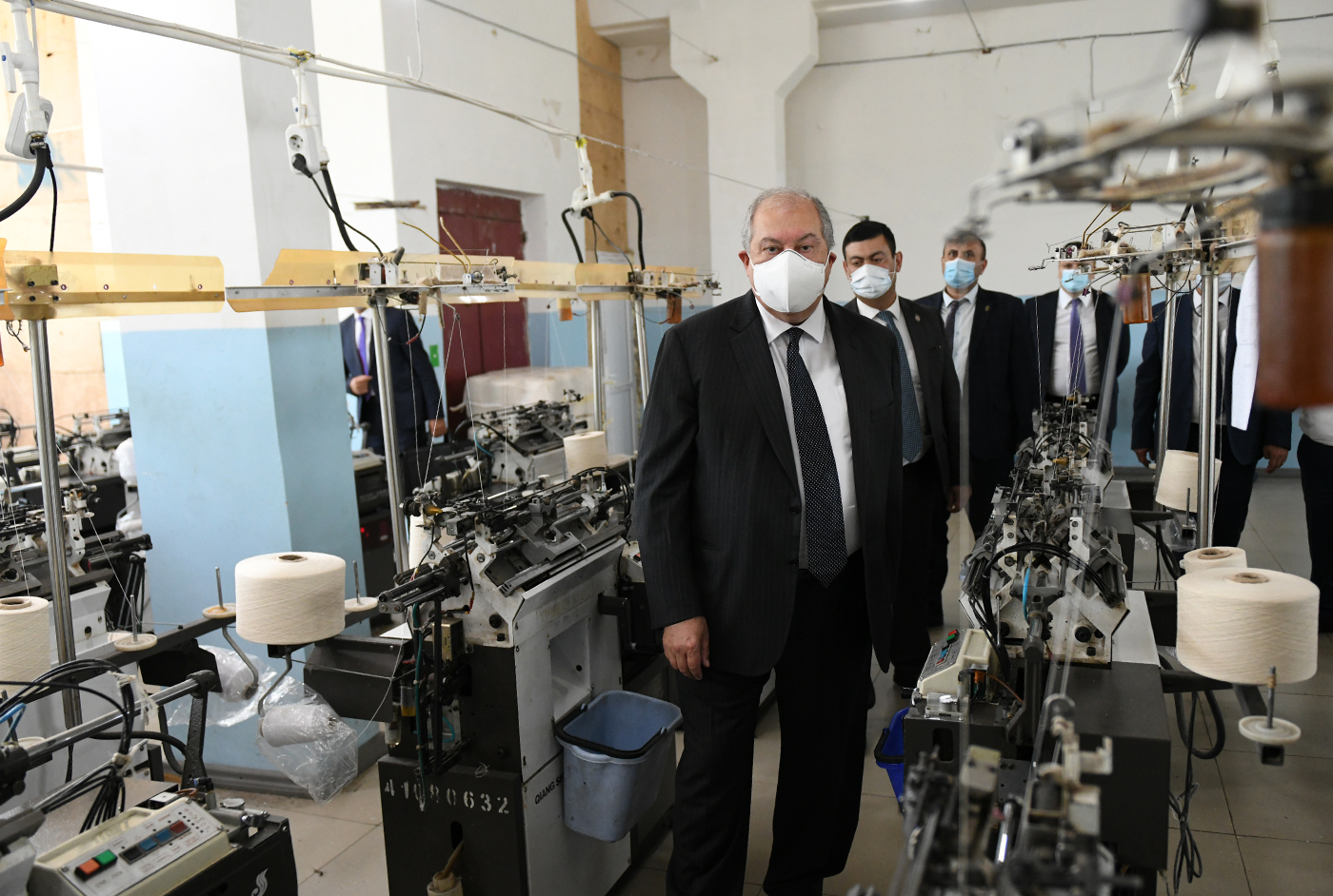 President Sarkissian visited Berd workshop of Tavush Textile company ...