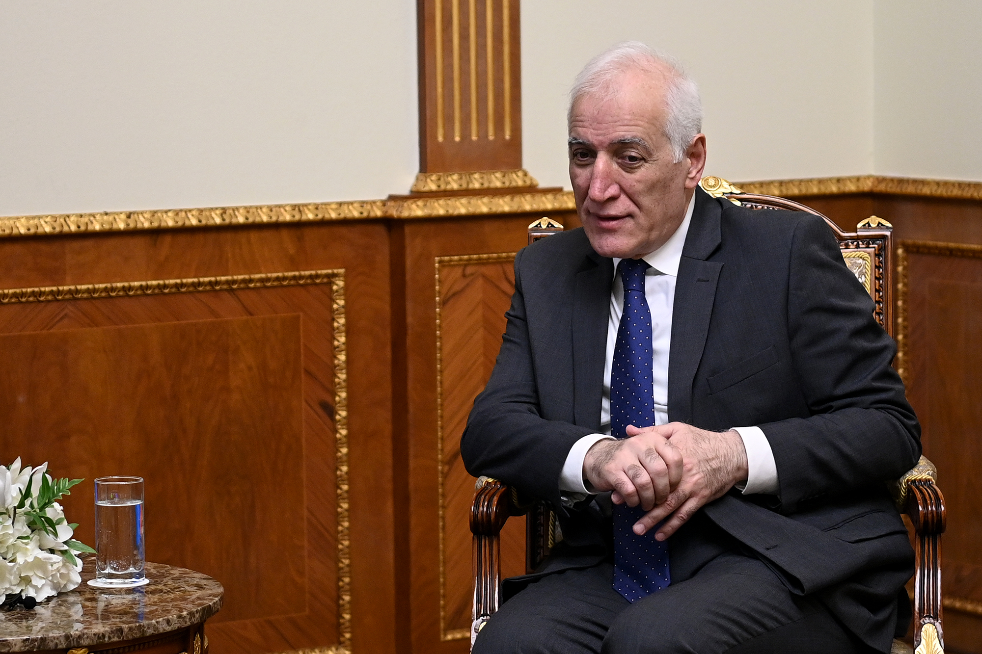 President Vahagn Khachaturyan receives the representative of UNICEF in ...